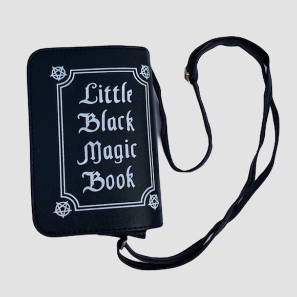 Bags | Black Magic Book Crossbody Purse | Poshmark